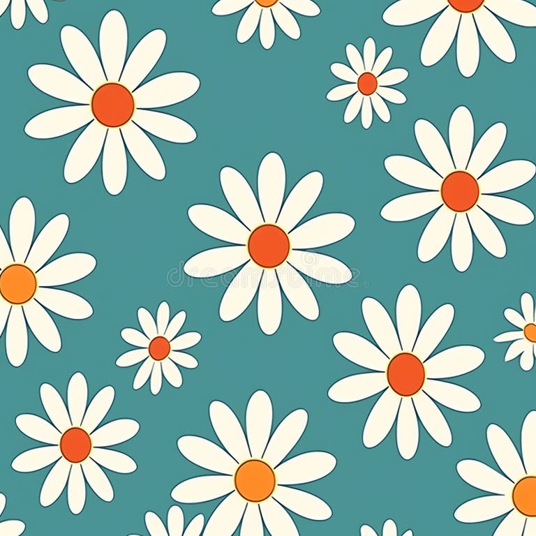 Mod Flower Pattern Stock Illustrations – 755 Mod Flower Pattern Stock ...