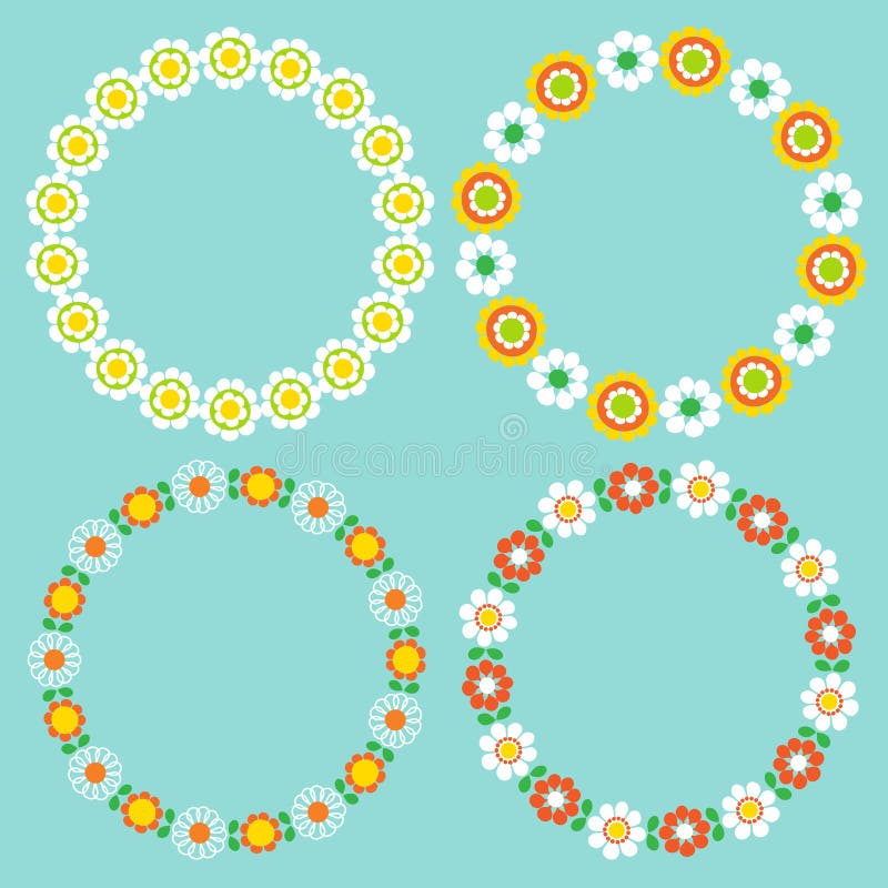 Mod floral frames stock illustration. Illustration of bright - 65464989