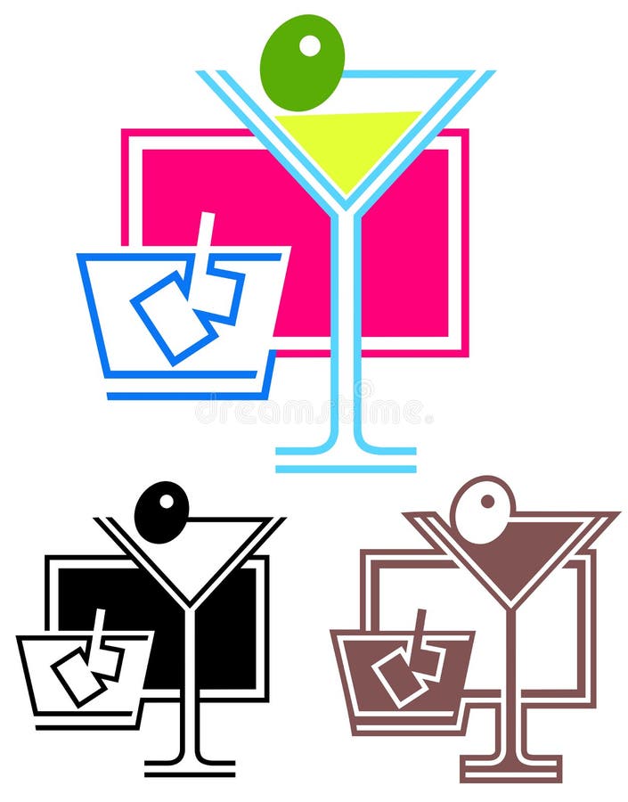 Mod Geometric Bar Emblem stock vector. Illustration of glasses - 84187269