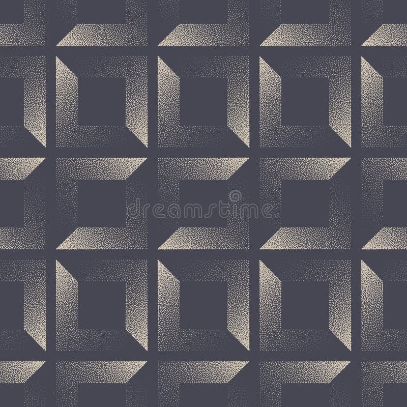 Mod Geometric Seamless Pattern Vector Dotwork Fashionable Abstract ...