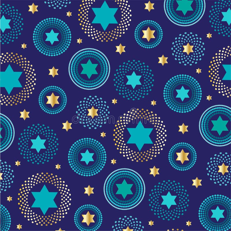Mod Jewish Star Background Pattern Stock Vector - Illustration of ...