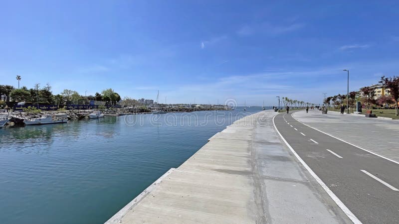 Moda Beach and Kurbagalidere Stream View in Istanbul Editorial ...