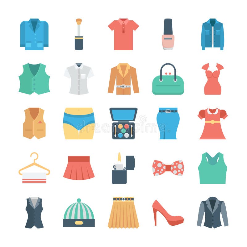 Iconos 1 Del Vector De La Moda Stock de ilustración - Ilustración de ...