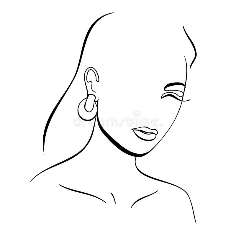 Moda Lineart Retrato De Joven Hermosa Mujer Ilustración del Vector ... Moda Lineart Retrato De Joven Hermosa Mujer Ilustración del Vector ...