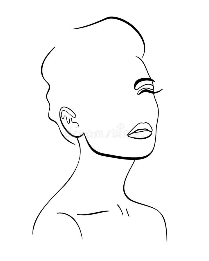 Moda Lineart Retrato De Joven Hermosa Mujer Ilustración del Vector ... Moda Lineart Retrato De Joven Hermosa Mujer Ilustración del Vector ...