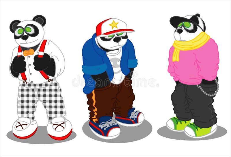 Mode De Mode De Vie De Panda Illustration Stock - Illustration du panda ...