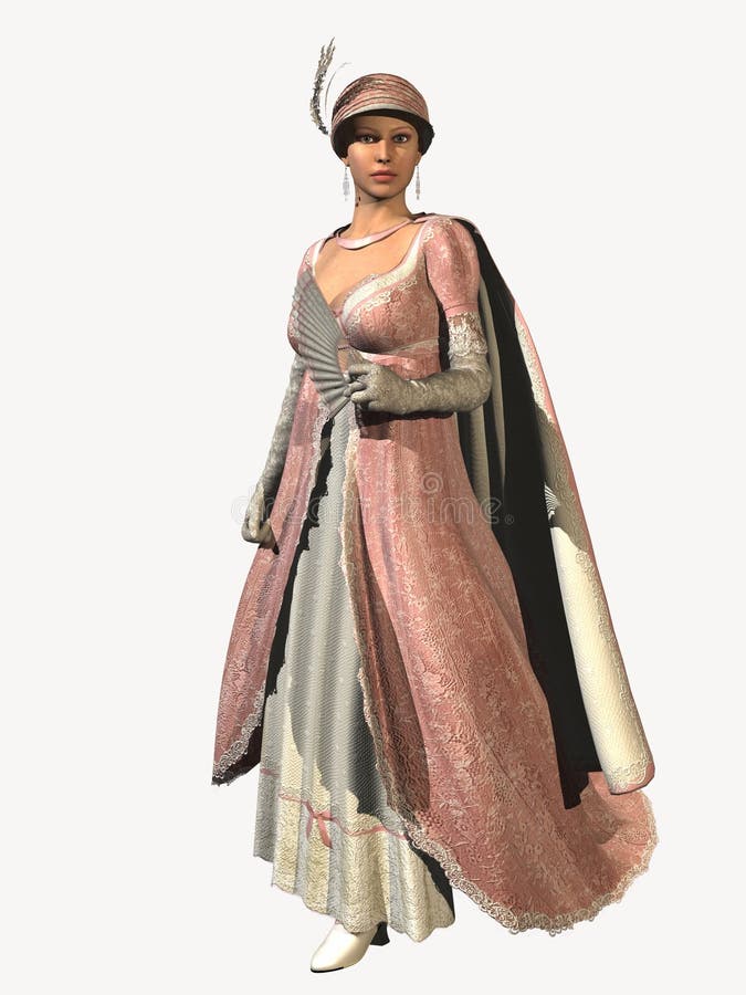 Mode Royale De Soirée De Régence Illustration Stock - Illustration du ...