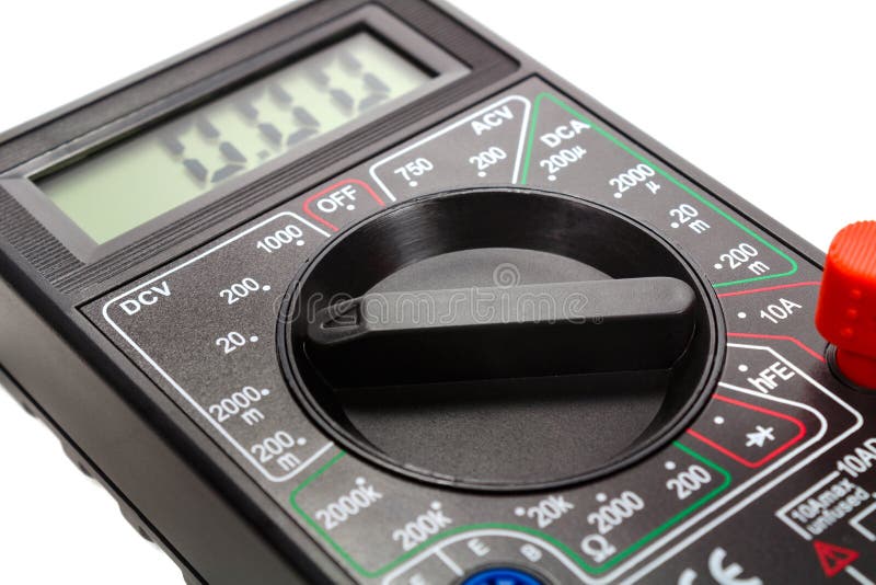 Mode Switch of a Digital Multimeter Closeup Stock Photo - Image of ...
