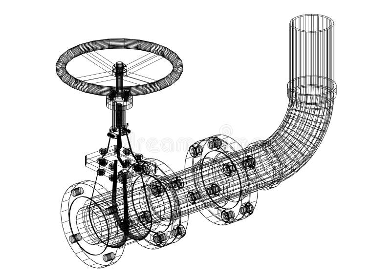 Cad Valve Drawing Stock Illustrations – 261 Cad Valve Drawing Stock ...