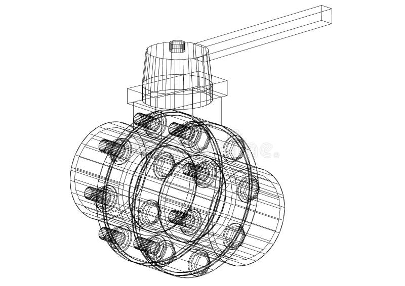 Valve Architect blueprint stock illustration. Illustration of blueprint ...