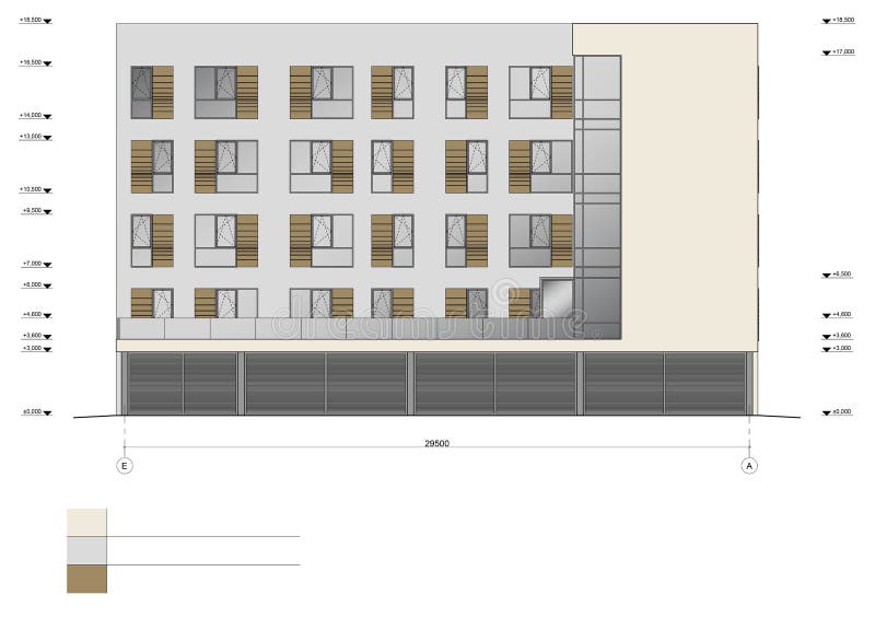 Five-floor apartment house stock vector. Illustration of housing - 1246298