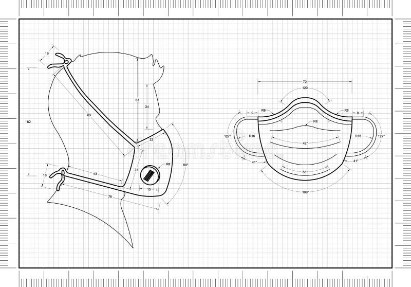 Medical Face Mask and Face Shield. Virus Protection Stock Illustration ...