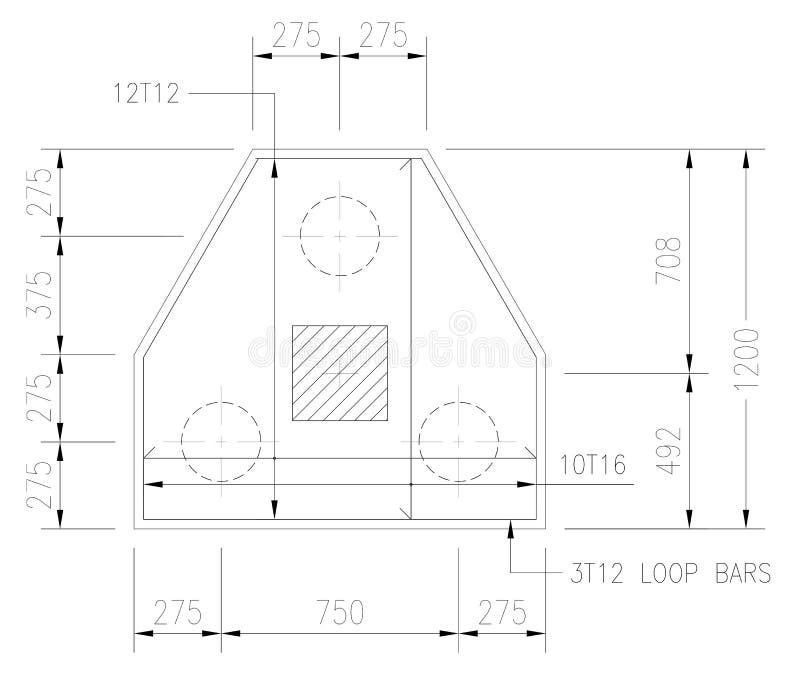 Plan and Sections of Pile Cap Design Drawing Shown Technical Drawing ...
