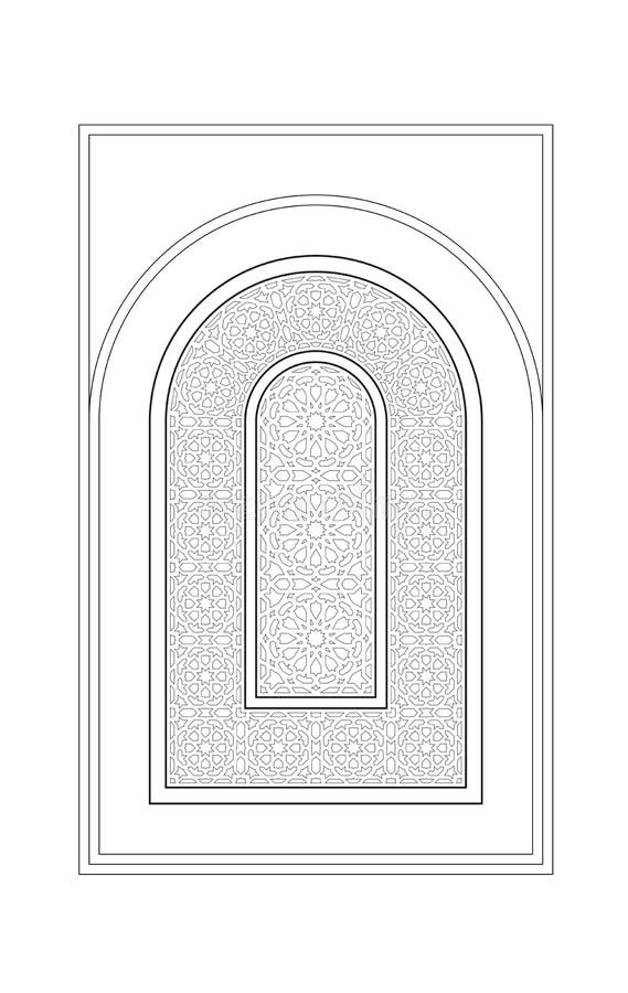 Islamic Windows and Doors with Arabian Art Ornament Pattern Vector Set ...