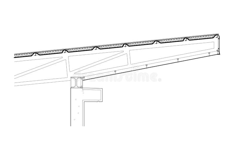 Architectural CAD Drawing in 2D Showing the Typical Detail Section of ...