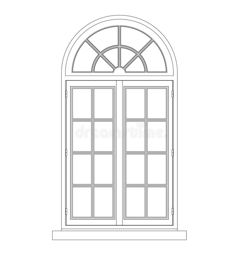 Usually this Type of Window Frame is Made of Aluminum. Stock ...