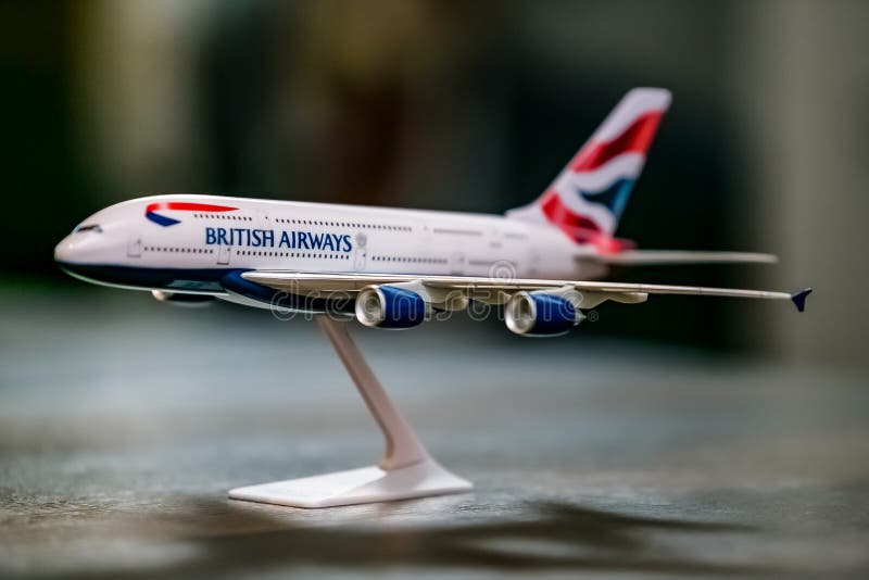 Model Airplane of a Airbus A380, British Airways Editorial Image ...