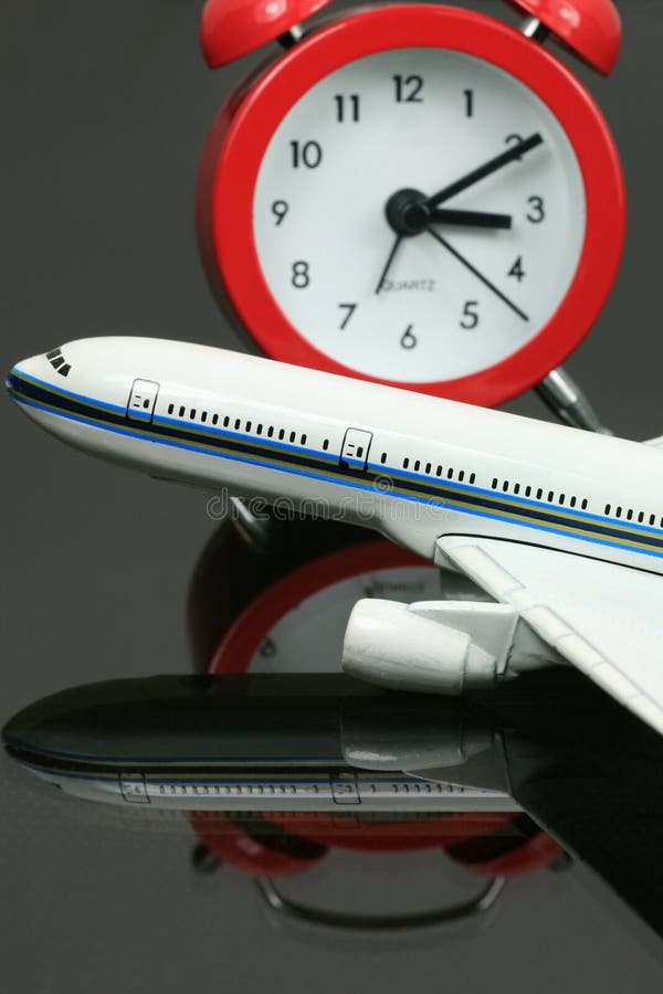 Model Airplane with Clock stock photo. Image of flight - 6704200