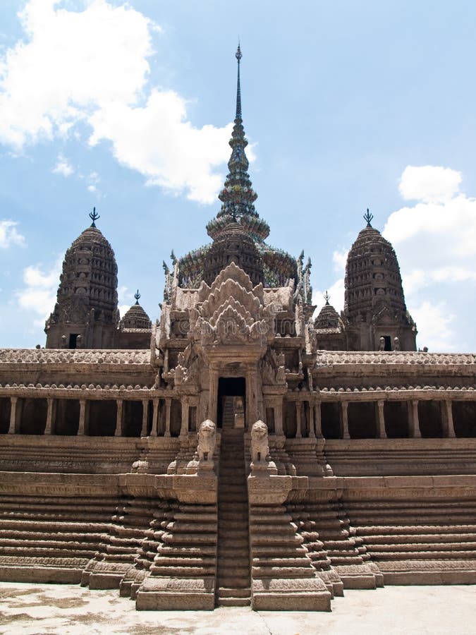 Angkor Wat Model at Temple of Emerald Buddha in Bangkok , Thailand ...