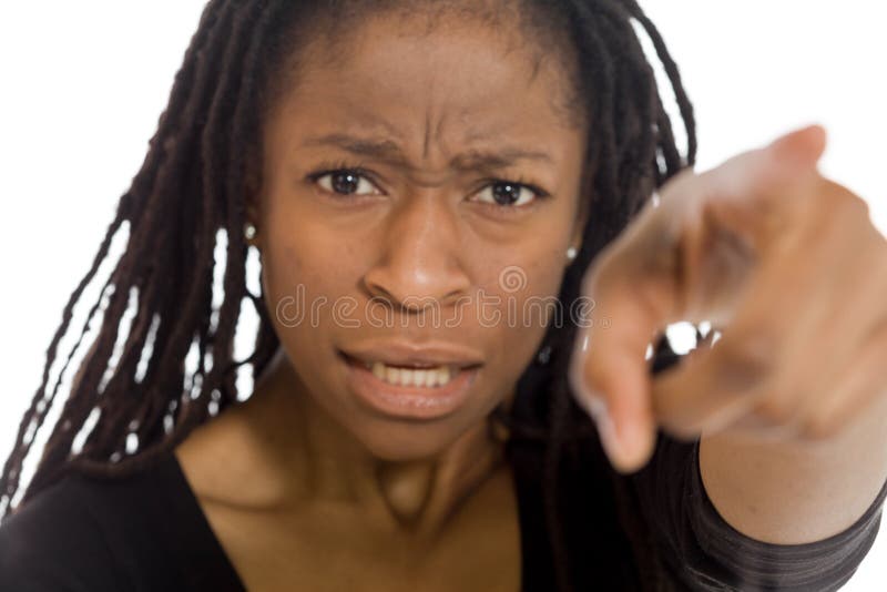 Model Angry Scolding and Pointing Stock Image - Image of angry, african ...