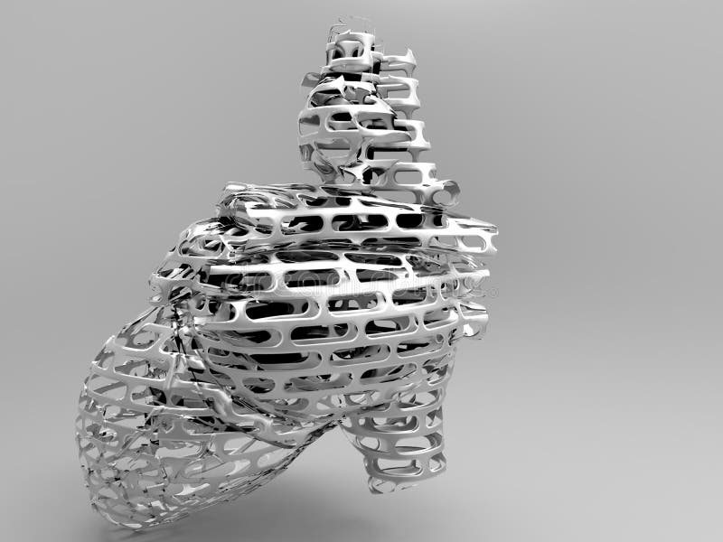 Model of Artificial Human Heart Stock Illustration - Illustration of ...