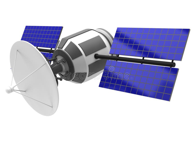An artificial satellite stock illustration. Illustration of data - 23799471