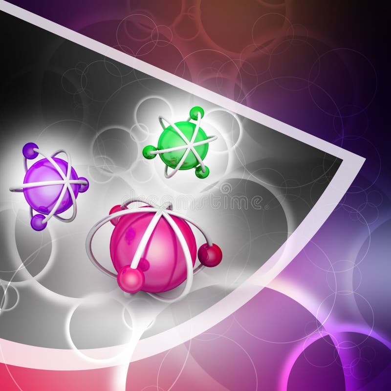 Model of atom stock illustration. Illustration of atom - 42310721