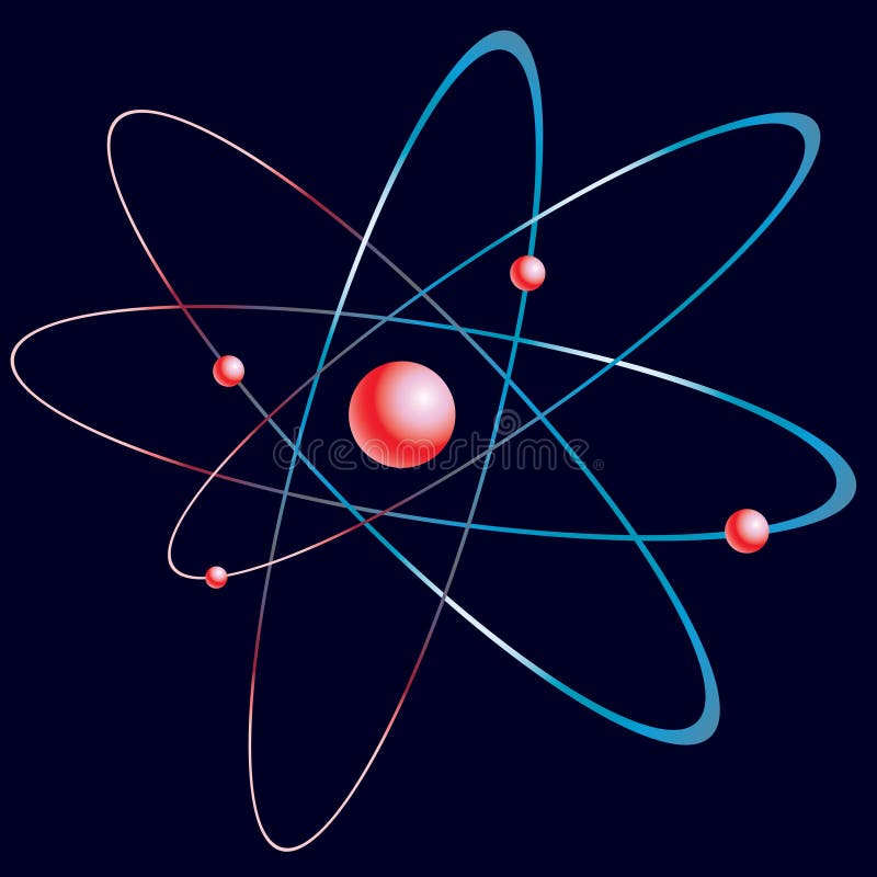 Model of the atom. stock vector. Illustration of future - 30258507