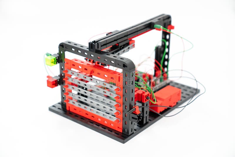 Model of an Automatic Device Assembled from a Children`s Set of Plastic ...