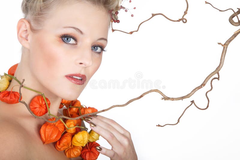 Model in autumn style stock photo. Image of isolated - 40008984