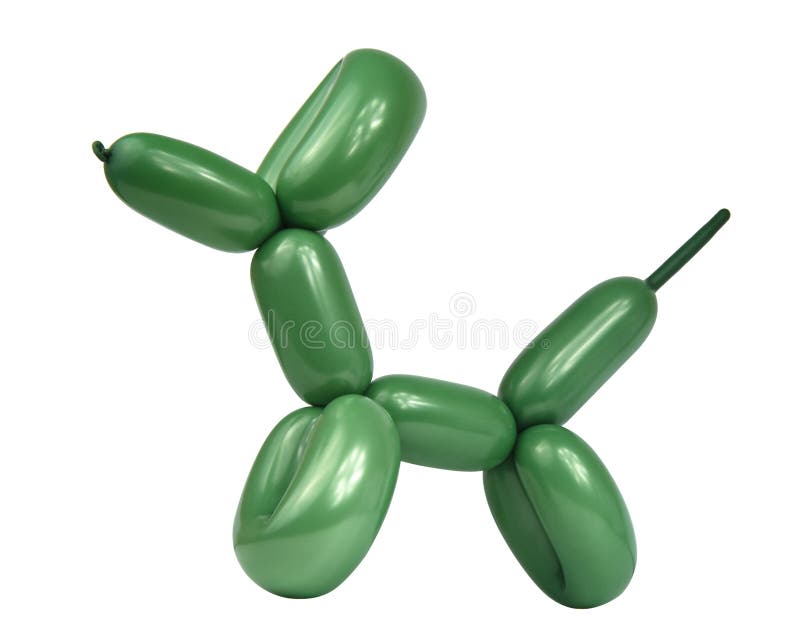 Model Balloon Dog Craft Party Decorative Isolated on the White ...