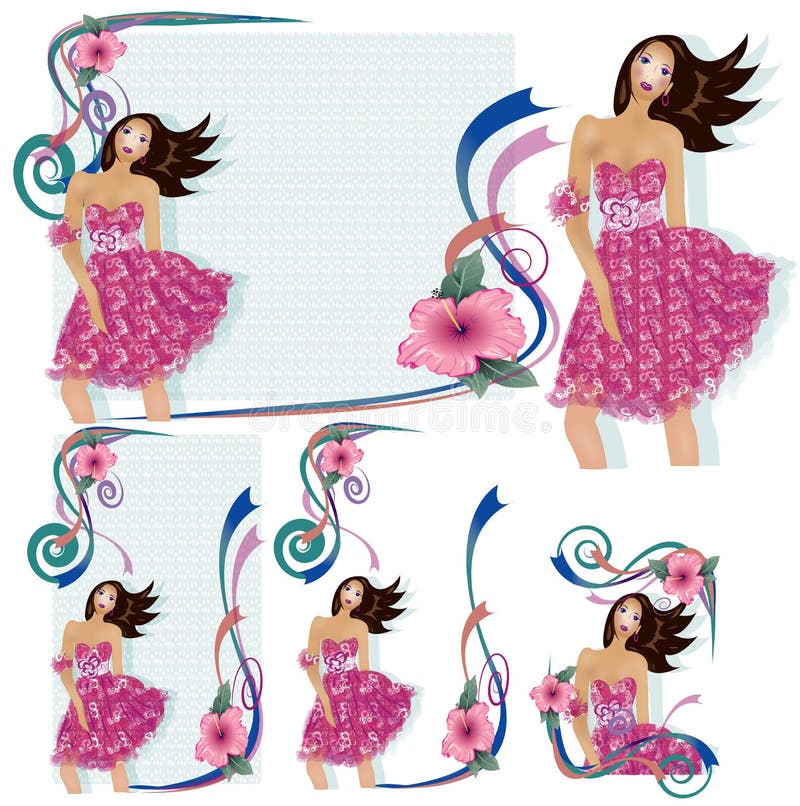 Model banner stock illustration. Illustration of flowers - 23111967