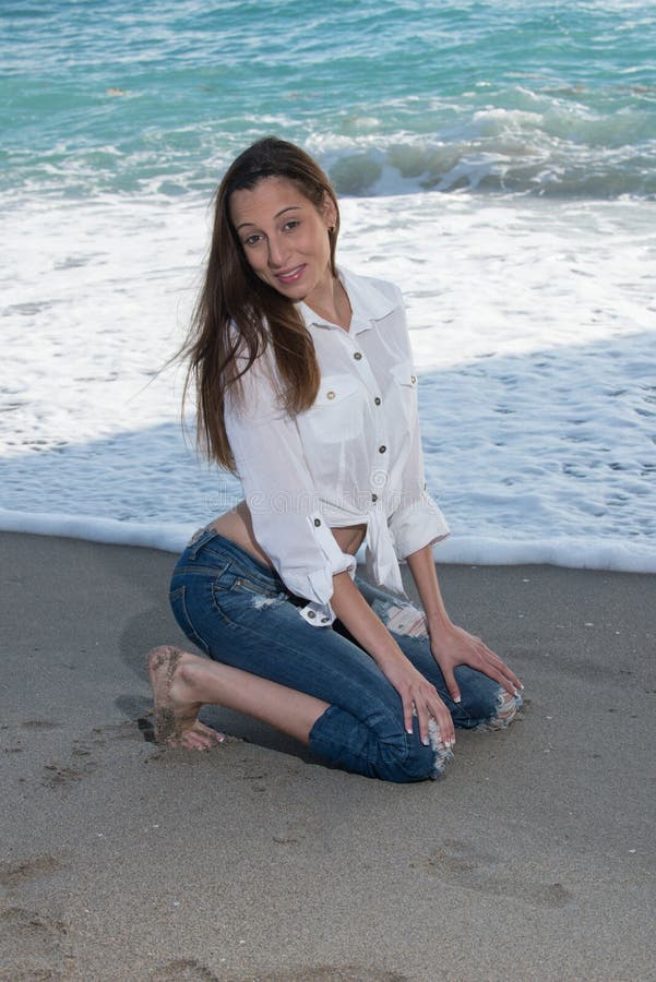 Model at the Beach in Florida Stock Photo - Image of girl, style: 29211916