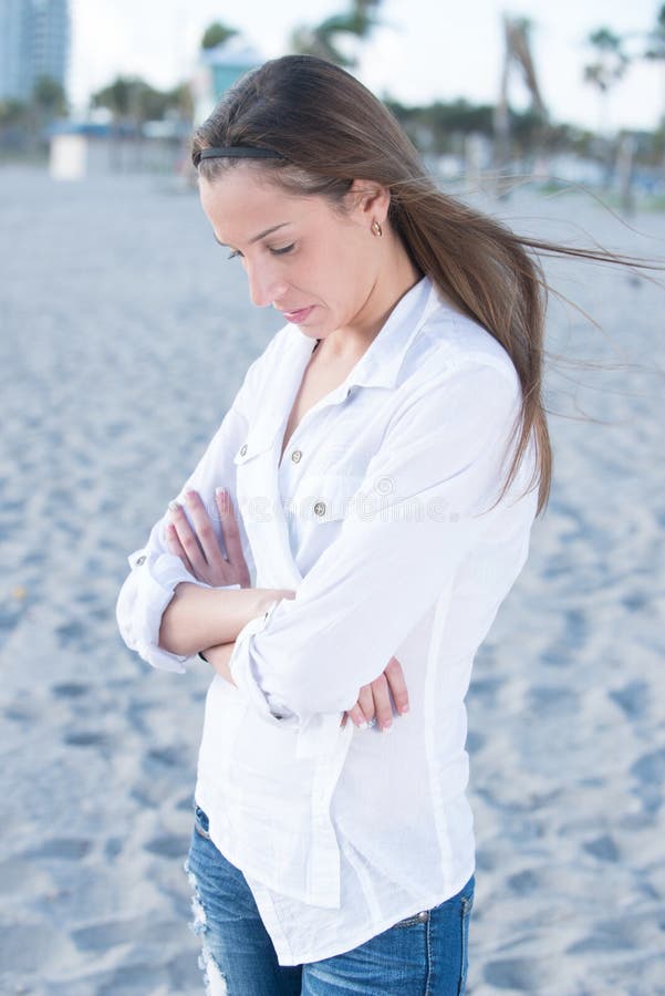 Model at the Beach in Florida Stock Image - Image of portrait, water ...