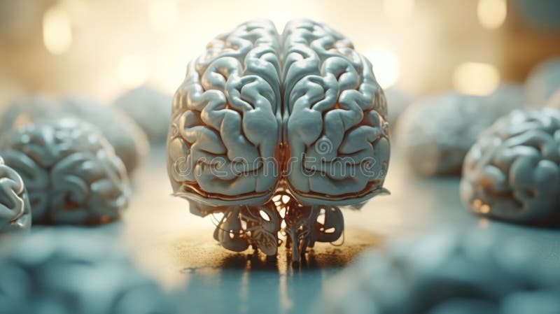 A Model of a Brain Surrounded by Smaller Ones. Perfect for Educational ...