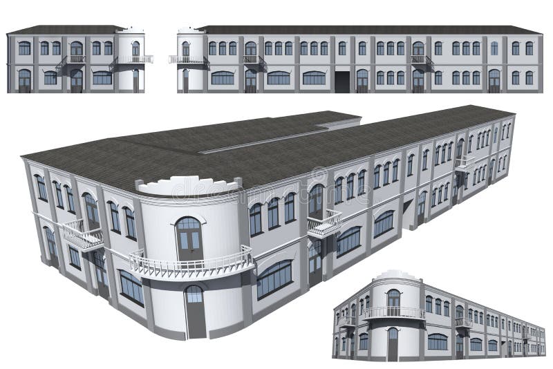 3d architecture exploded. stock illustration. Illustration of concept ...