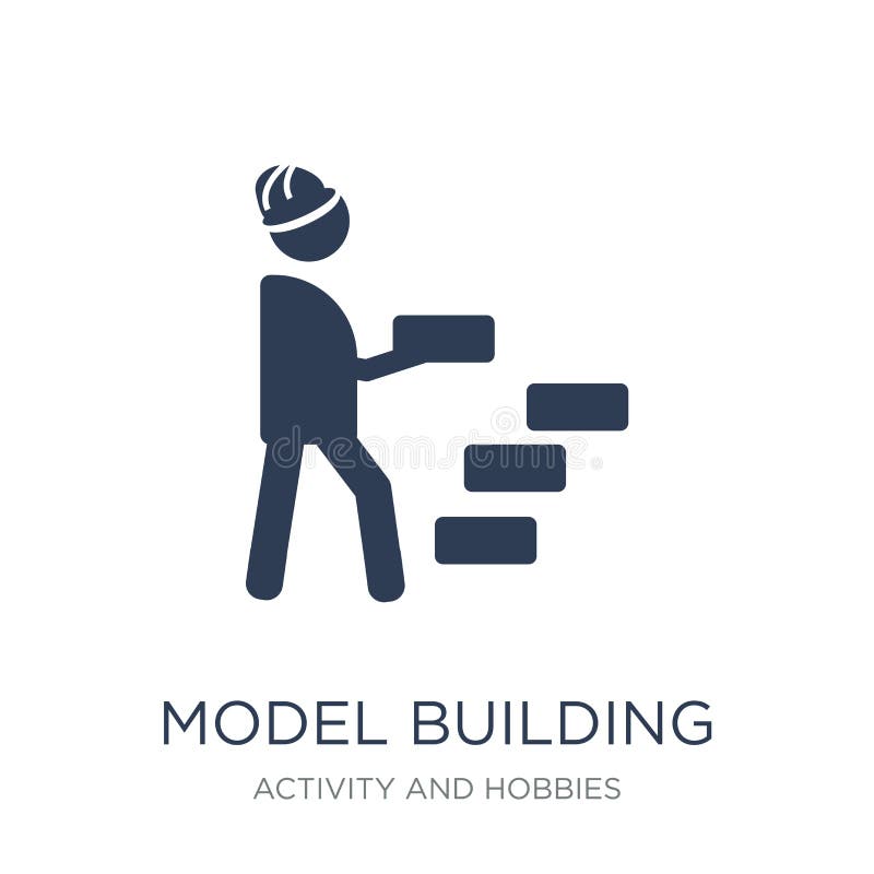Model Building Icon. Trendy Flat Vector Model Building Icon on W Stock ...