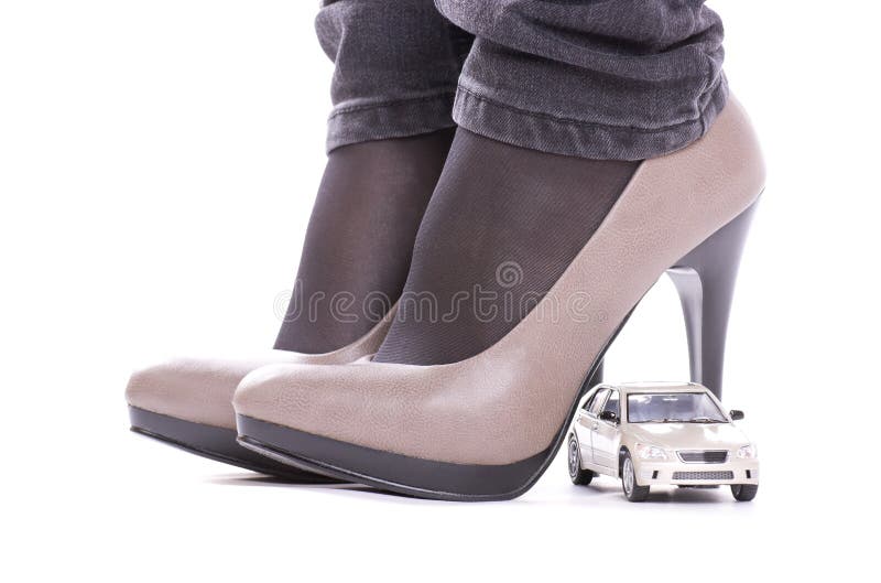 Model of the Car about Shoes Stock Photo - Image of person, jeans: 22504786