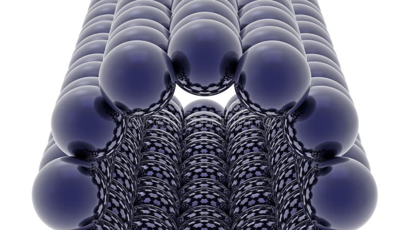 Model of carbon nanotube stock illustration. Illustration of science ...