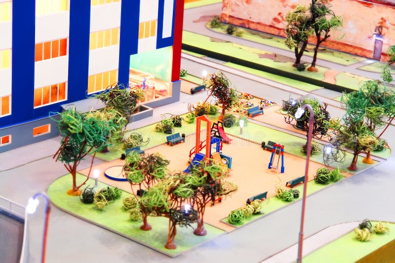 Model Of A Children's Playground Stock Image - Image of children ...