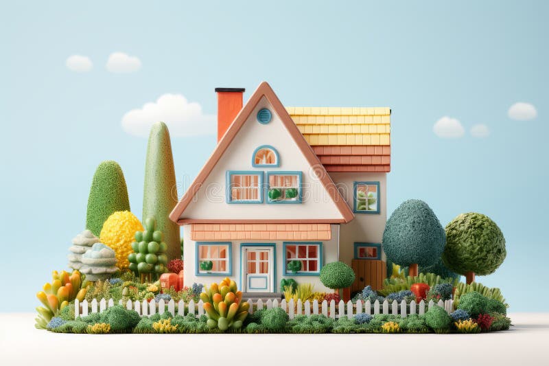 Model Children S Toy Constructor. Cute Doll House. a Modern Life ...