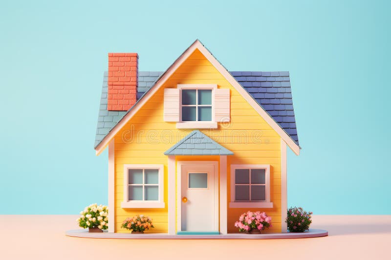 Model Children S Toy Constructor. Cute Doll House. a Modern Life ...