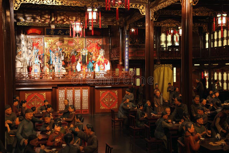 Model of a Chinese Tea House Editorial Image - Image of miniature, cafe ...