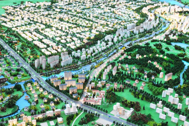 The residential area model stock photo. Image of indoor - 8039940