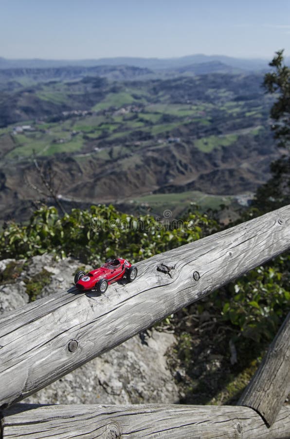 Model of Classic Car and Breathtaking Landscape Stock Photo - Image of ...