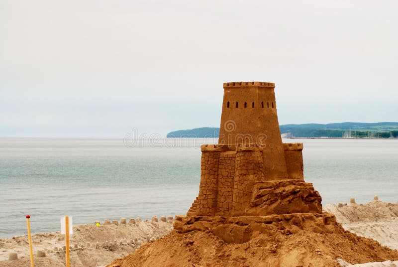 Model clay castle on beach stock image. Image of holiday - 28383939