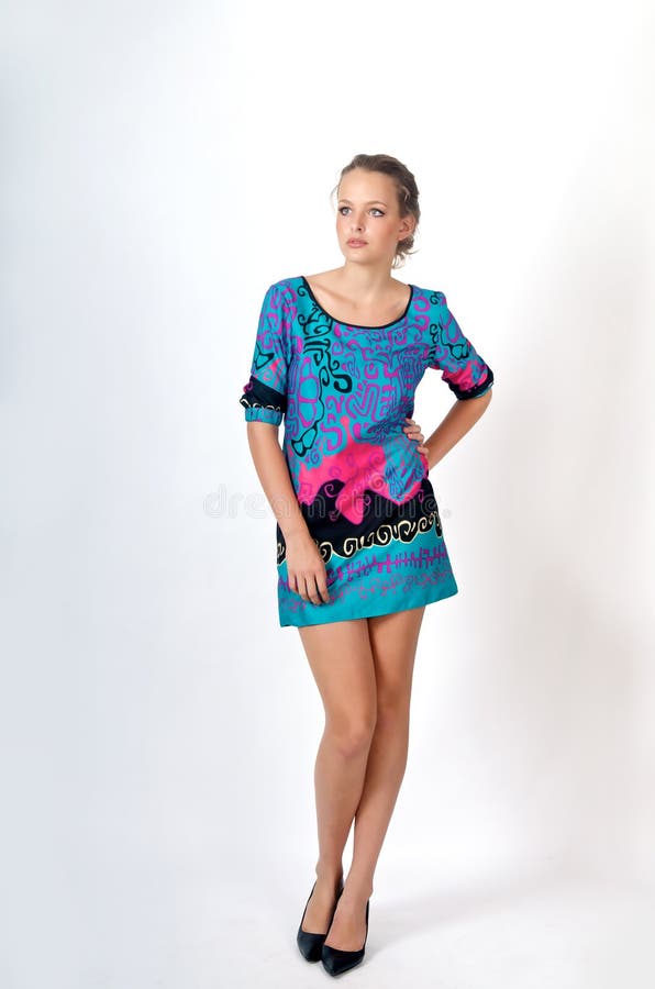 Model colorful dress stock image. Image of high, dress - 22515155