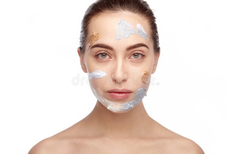 Model with Cosmetics on Face Stock Image - Image of hydrate, complexion ...