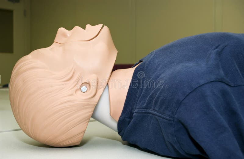 De Techniek Van Instructeursshowing Resuscitation CPR Stock Afbeelding ...