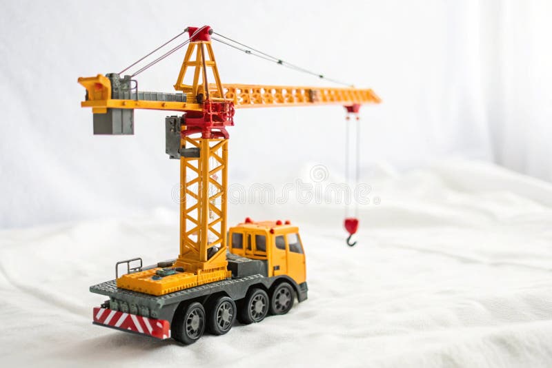 Model of a Crane on a Blank White Background Stock Illustration ...